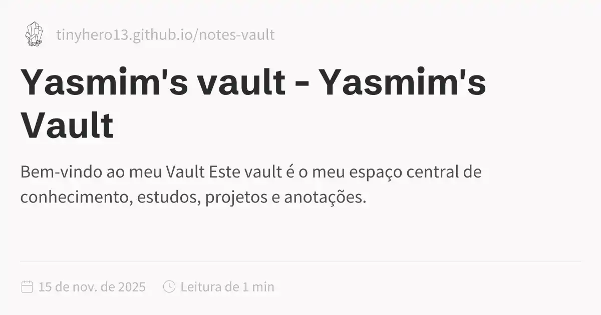 Yasmim's vault - Yasmim's Vault
